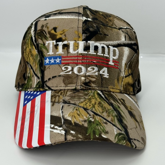 Accessories | Trump 224 Us Flag Real Tree Baseball Cap | Poshmark